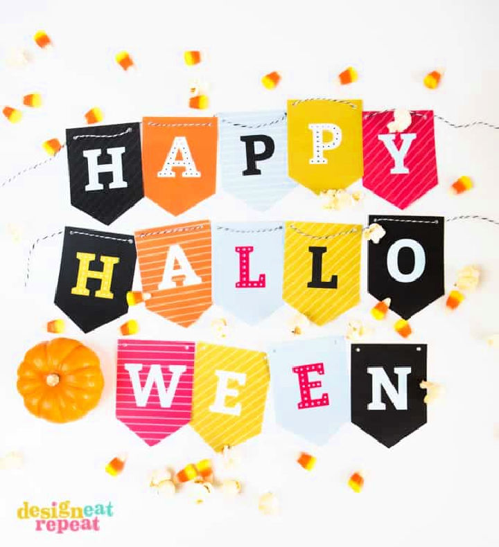 20 Free Happy Halloween Banner Printable - The Beauty Dojo